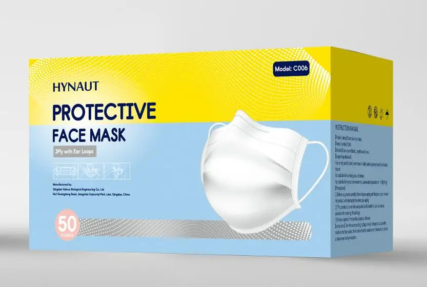 Astm F2100 Level 3 Surgical Hynaut 50 Pcs Disposable 3 Ply Earloop Face ...