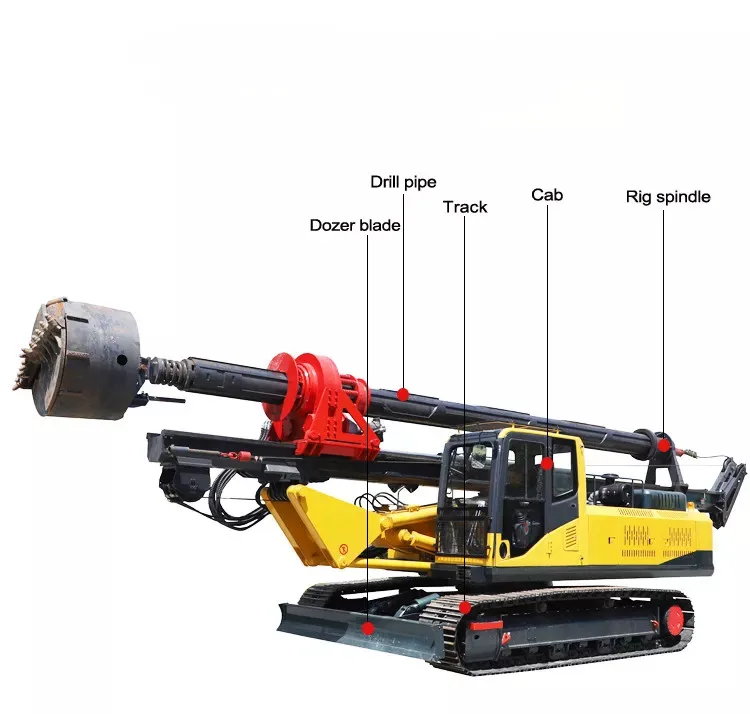 Crawler Rotary Drilling Rig Wheeled Rotary Drilling Rig Large Diameter ...