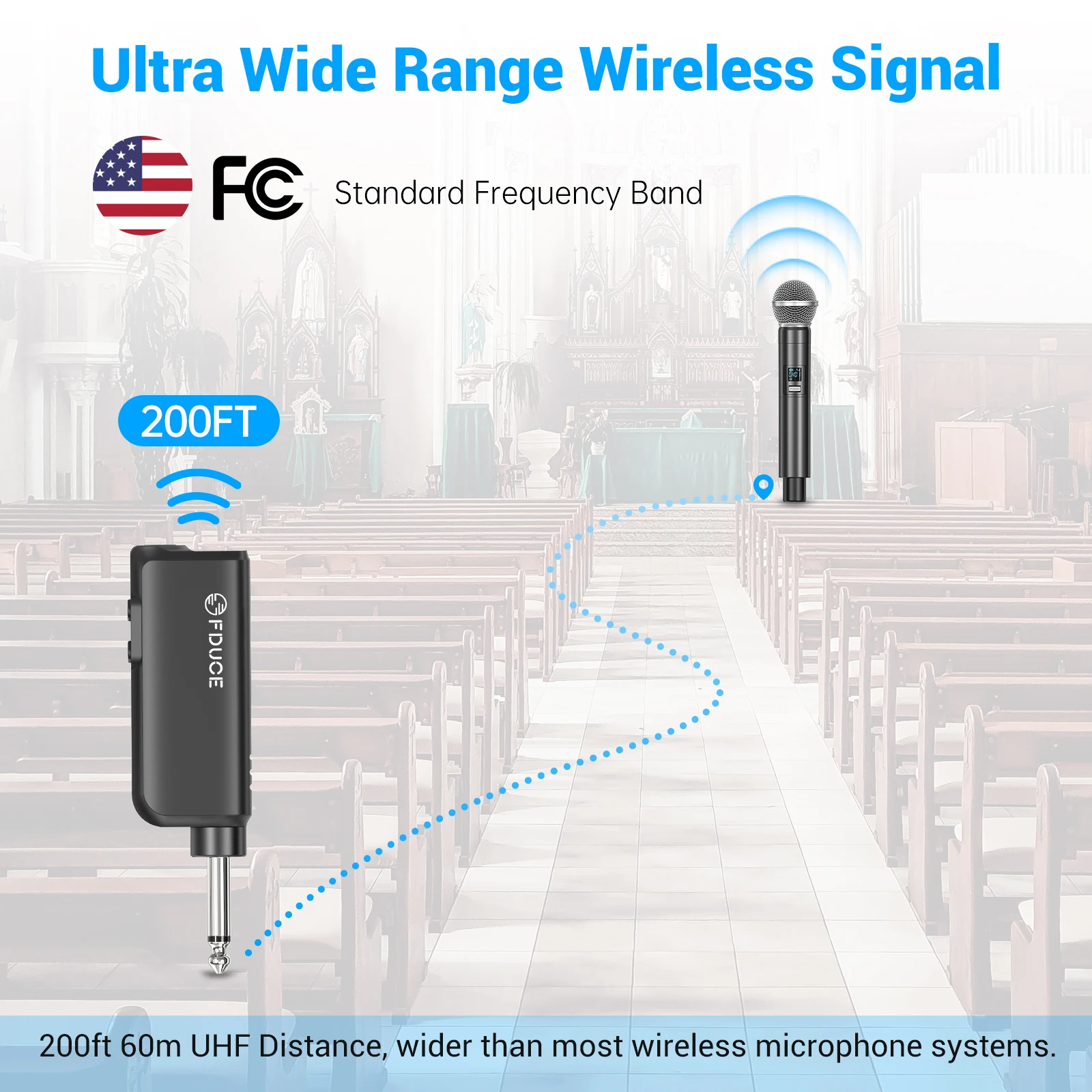 FDUCE Professional FM Dual Microphone UHF Handheld Microphone Karaoke ...