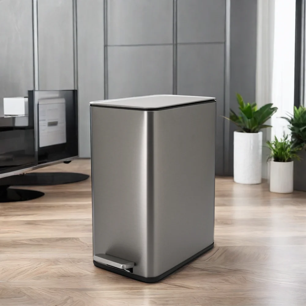 Kitchen 10l Rectangular Stainless Steel Light Foot Pedal Eco-friendly ...