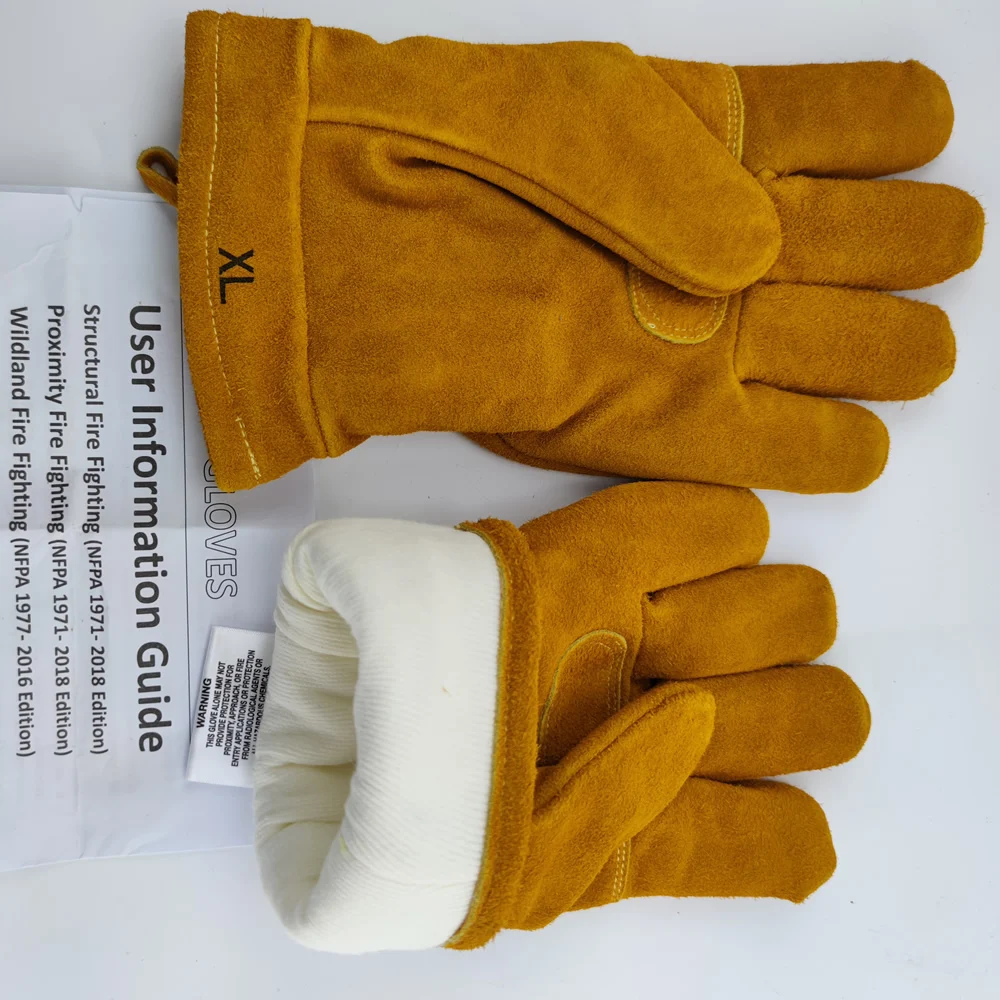 SEI NFPA Approved Leather Firefighting Gloves NFPA Wildland Flame ...