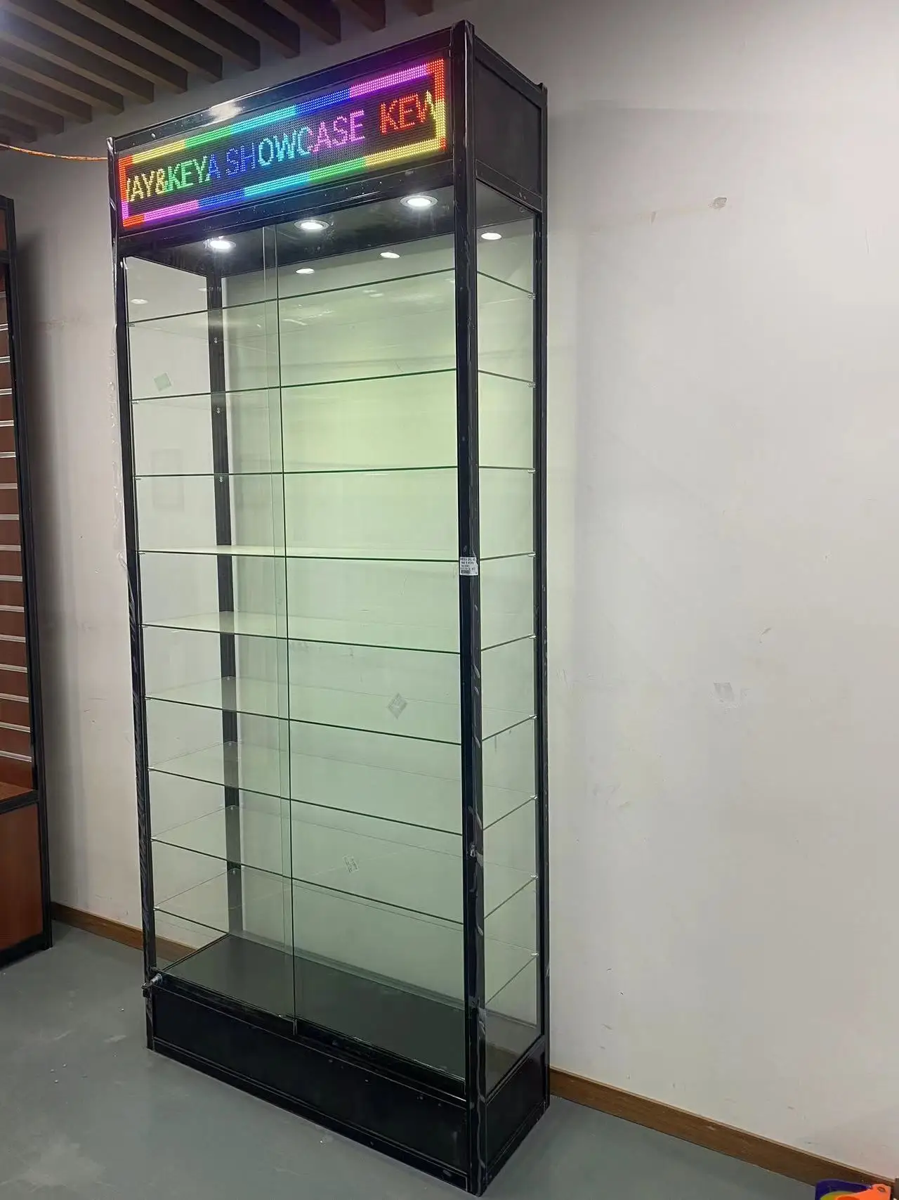 HIKUYA Custom Glass Wall Store Display Cabinet - Modern Showcases