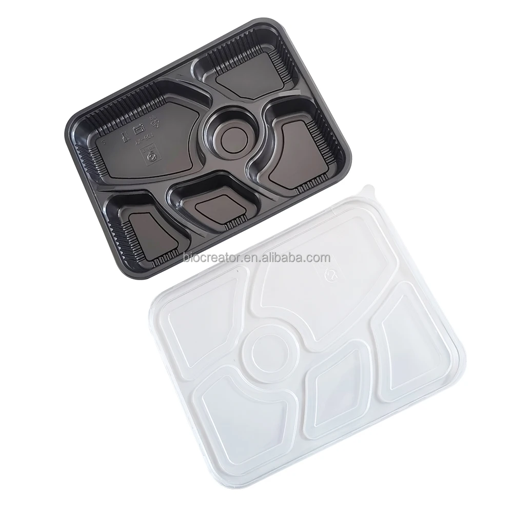 Reusable Disposable Plastic Microwavable Rectangular 2 Compartment ...