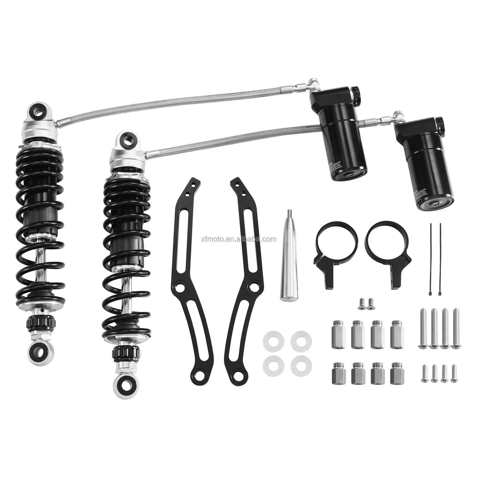 Tcmt Cvo Remote Reservoir Rear Suspension Shocks Fit For Harley Touring ...