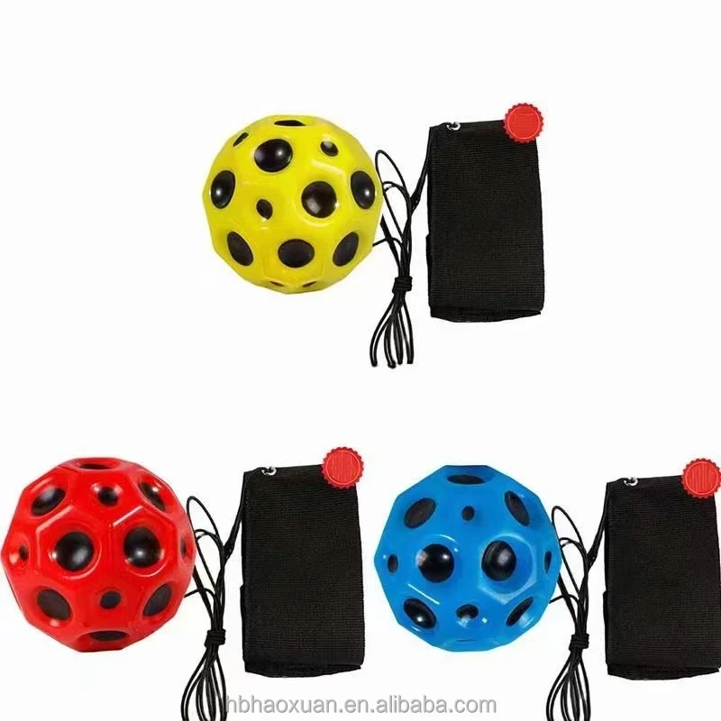 Kids Adults Toys Jump Ball Soft Pu Foam Anti-stress Moon Shape Porous ...