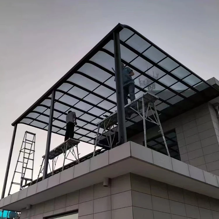 Unbreakable Aluminum Frame Awning Window With A Fixed Clear Glass ...