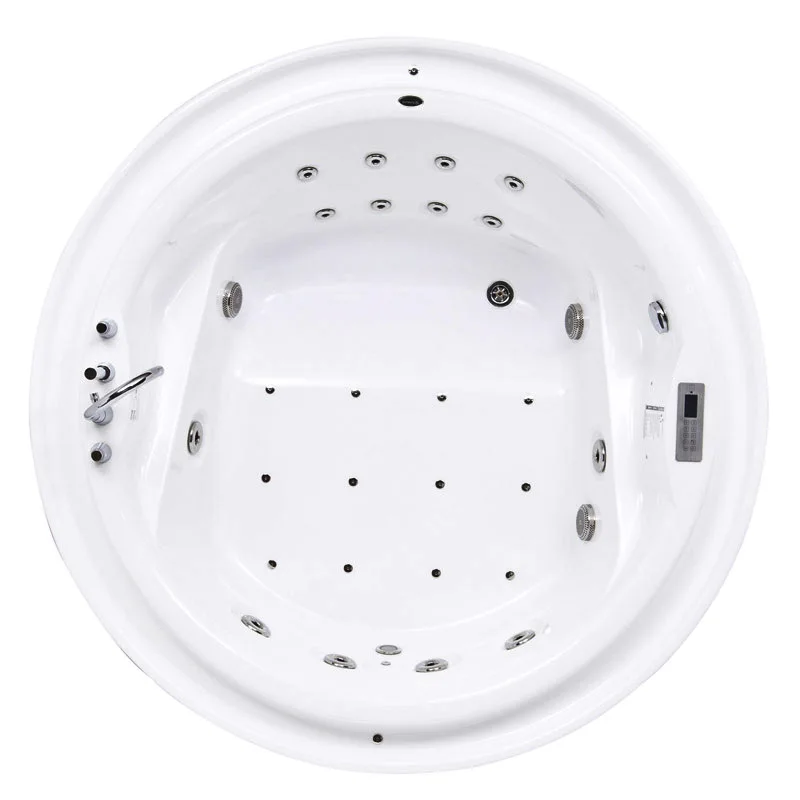 2 Person Hot Tub Outdoor Acrylic Round Shaped whirlpool Massage Spa ...