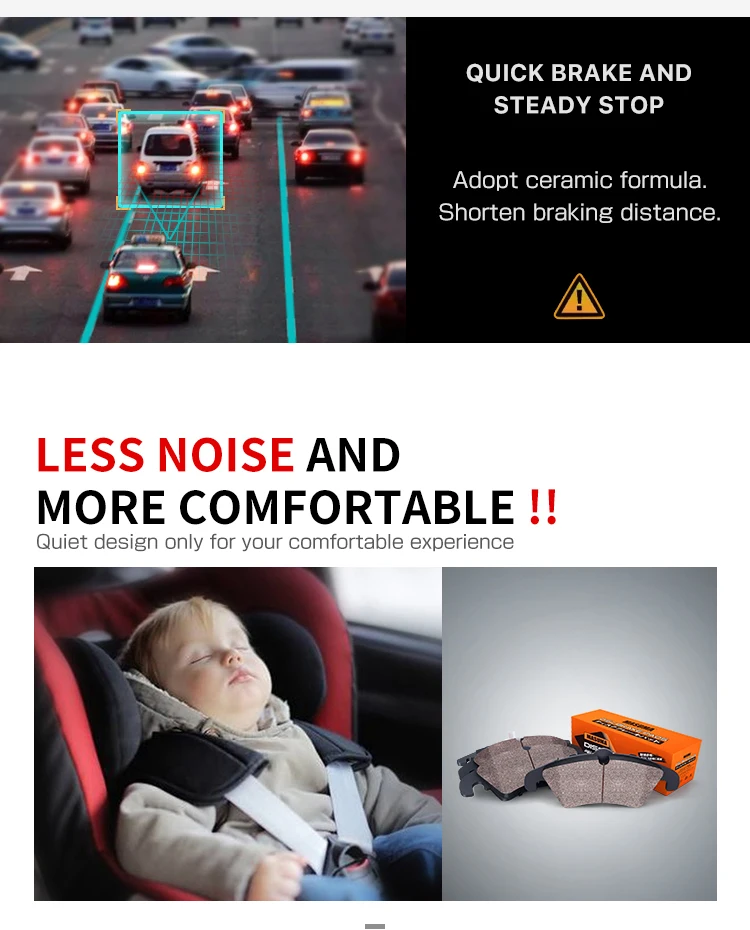 MS-1482N Ceramic Brake Pad Set for Toyota 4 RUNNER & FJ CRUISER