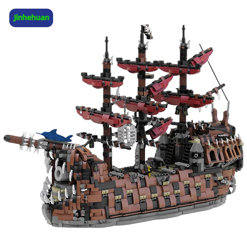 Moc-165091 Pirate Ship Model Assemble Boats Bricks Kits Self ...
