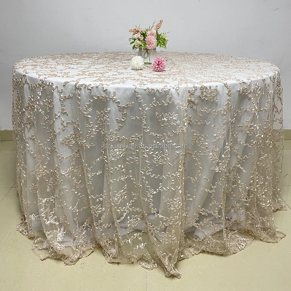 Wedding Decoration Table Covers - Lace Overlay Beauty