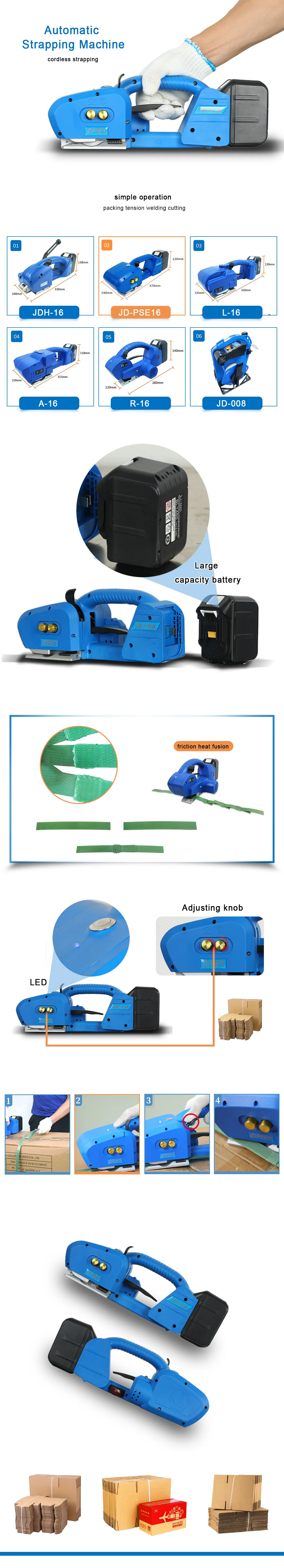 Manual Control Battery Powered Strapping Tool For Plastic Belt Strap ...