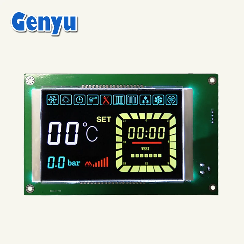 Oem Lcd Manufacturer China Factory Tn Htn Stn Va Custom Segment Lcd 8 Digital Screen Monochrome ...