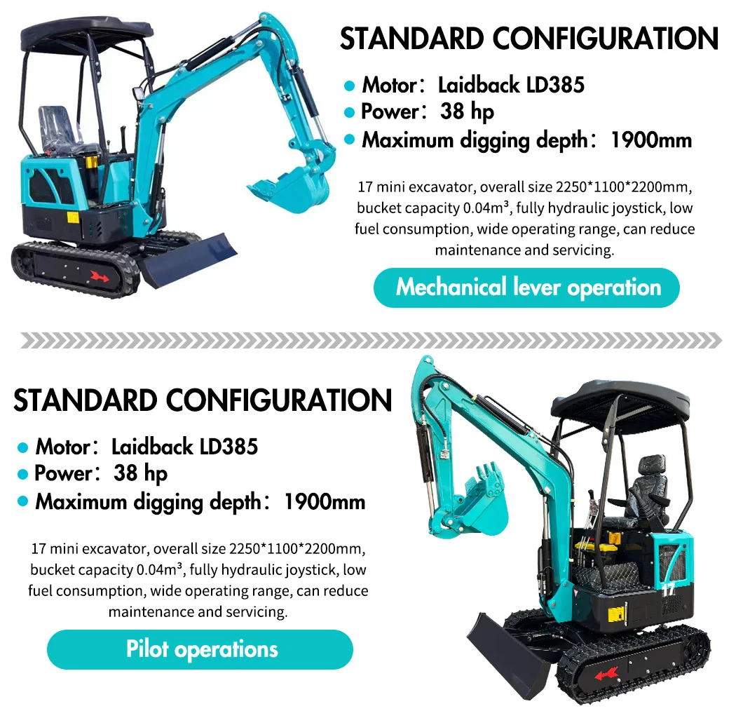 CE EPA NT-E17 1.5 Ton Mini Excavator - Reliable & Efficient