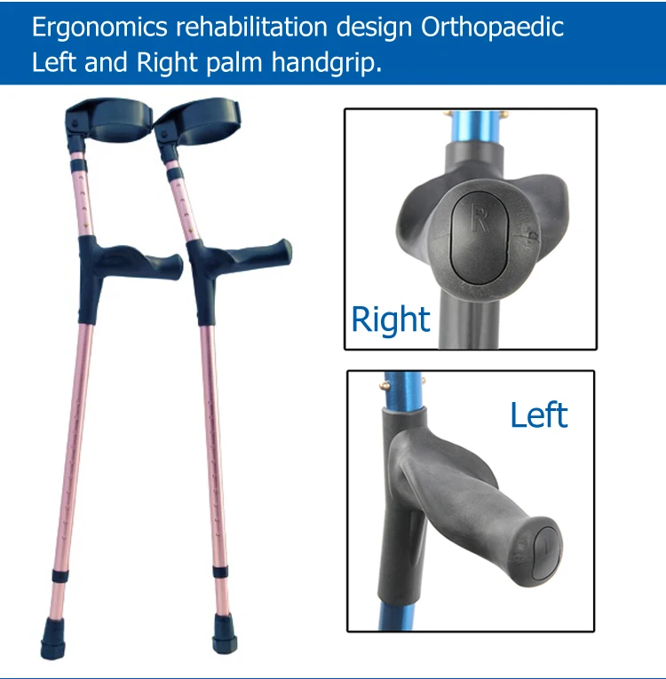 Customizable Factory Ergonomic Medical Walking Cane Disabled Elbow ...