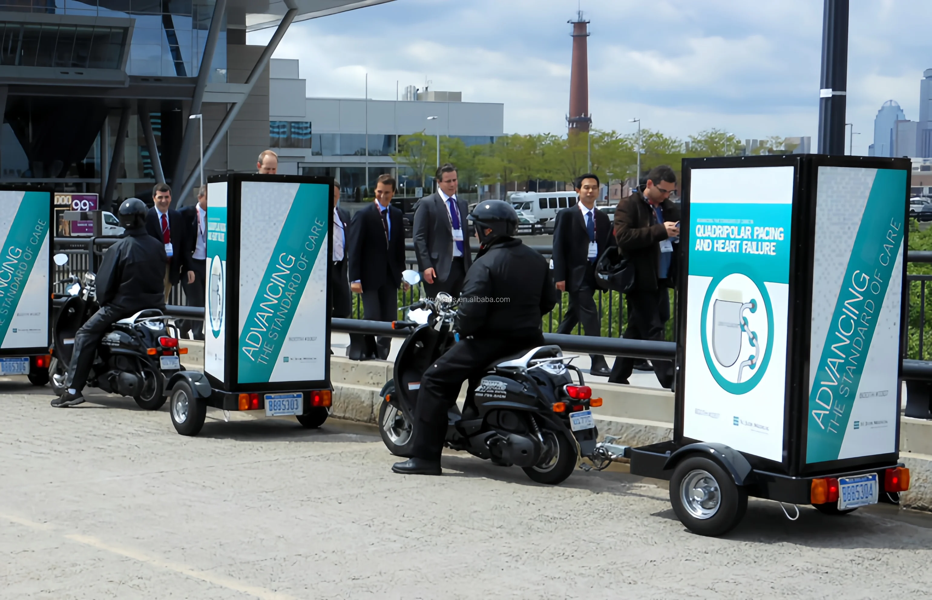 Mobile Led Scooter Trailer Box Advertising Screen Rise Outdoor Smd P10 ...
