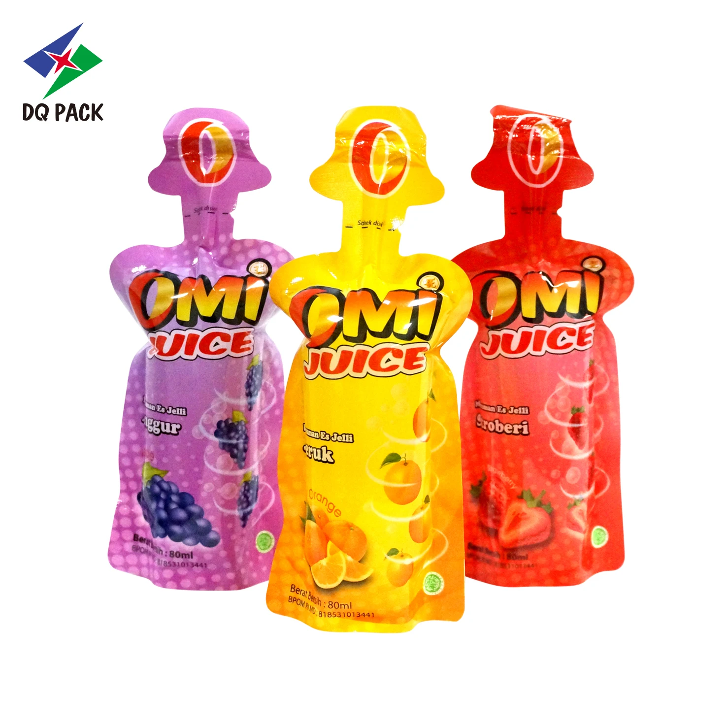 Custom Printed Bottle Shape Stand up Pouch Drinking Injection Pouch ...