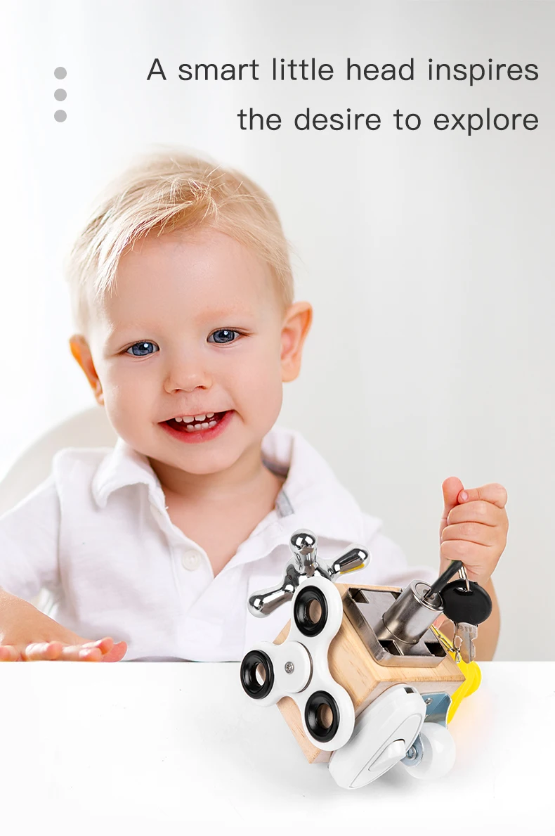 Wooden Children Montessori Educational Puzzle Toys Brain Teaser Unlock ...