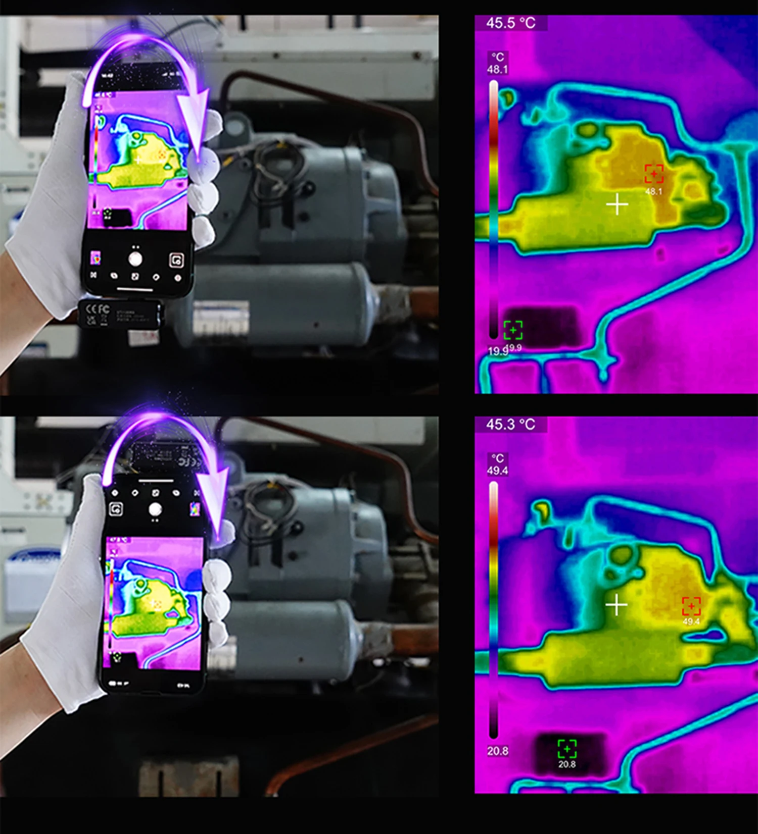 Uti120ms Thermal Imager Phone Thermal Imaging Camera For Ios Pcb ...