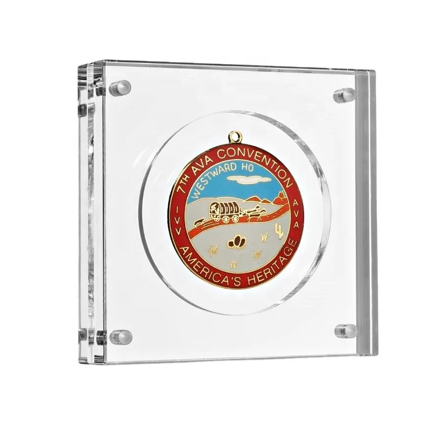 Custom Acrylic Coin Display Box with Magnetic Lid