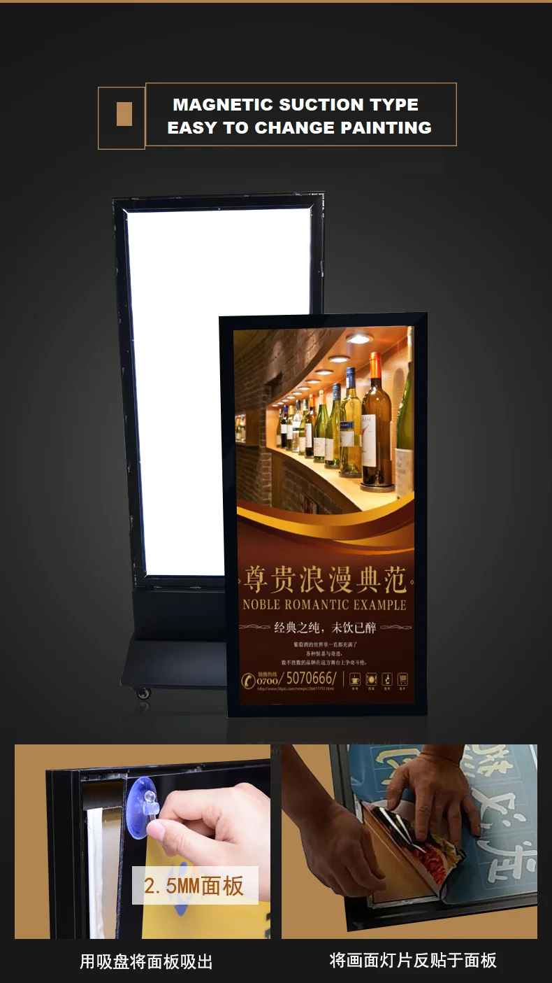 Custom LED Wall Profile Restaurant Menu Light Box Custom Lightbox for ...