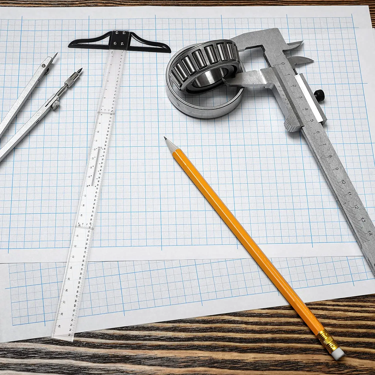 Bview Art T Square Ruler 80cm - Transparent Measuring Scale