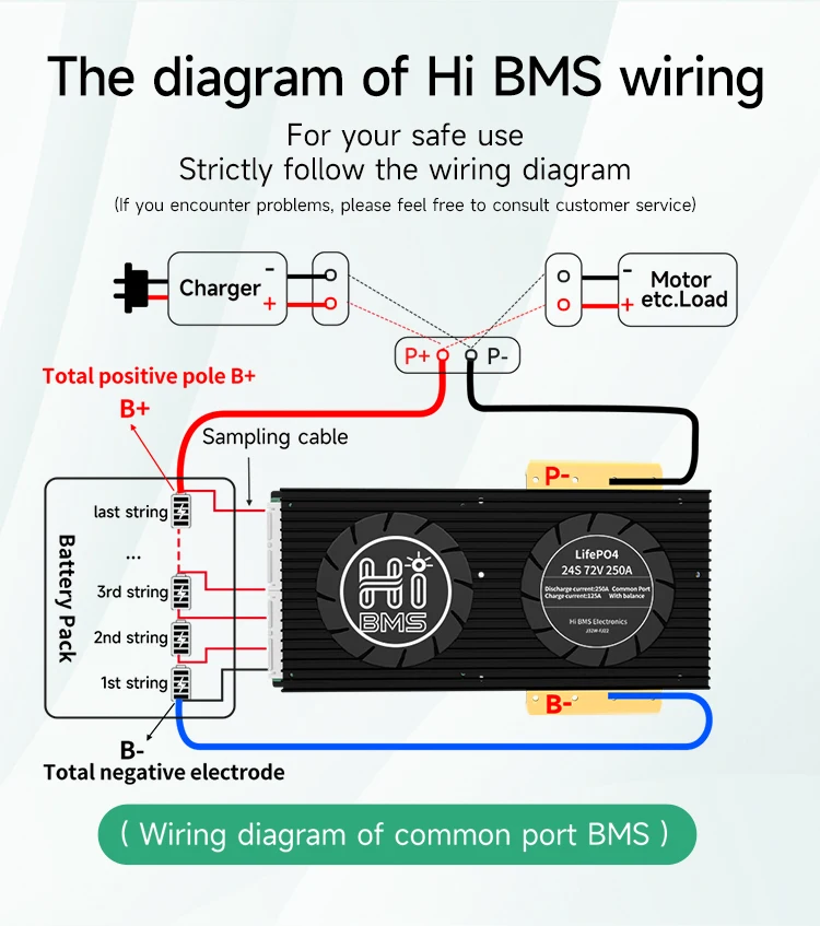 Daly Bms Solar System Lithium Lifepo4 Li-ion Battery 13s 48v 30a 40a ...