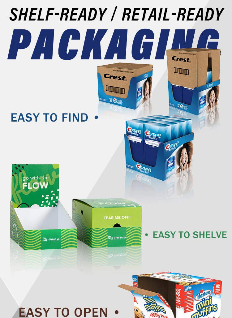 Retail Corrugated Paper Tier Pdq Counter Shipping Box Candy Countertop ...