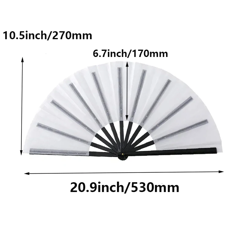 Qualisub 10inch Clacking Plastic Holder Fans Sublimation Folding Fan ...