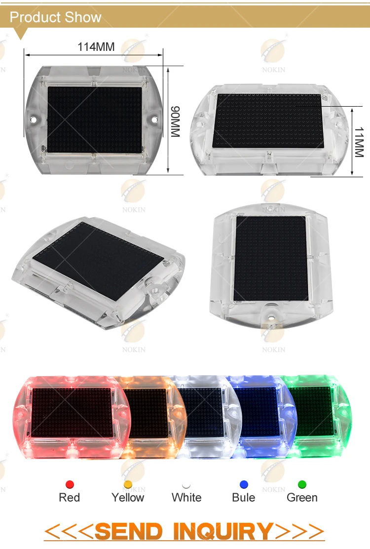 IP68 Waterproof Wireless Solar Powered LED Road Studs Light Cat Eyes ...