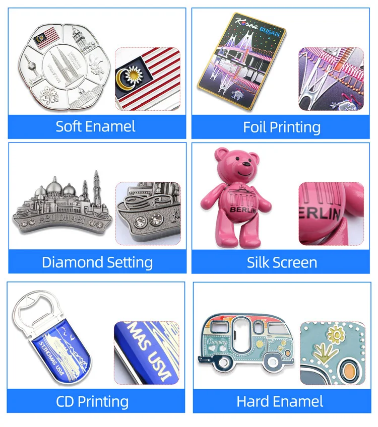 Personalised 3D Country City Souvenir Refrigerator Magnets