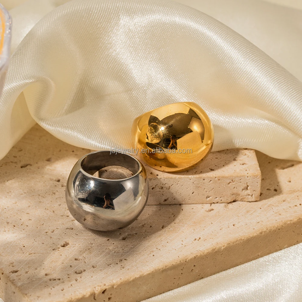 Chunky Punk Rings - 18K PVD Gold Plated Stainless Steel