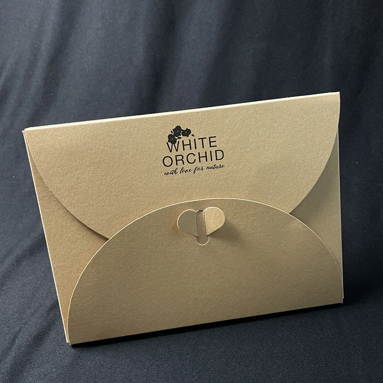 Custom Cardboard Heart Lock Mini Kraft Envelope Mailing Paper Envelopes ...