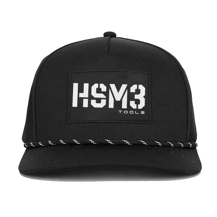 Customize Laser Cut Hole Rope 5 Panel Performance Hats Caps