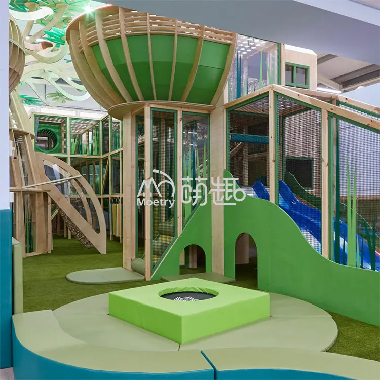 Moetry Treehouse Nature-Themed Indoor Playground with Stainless Steel ...