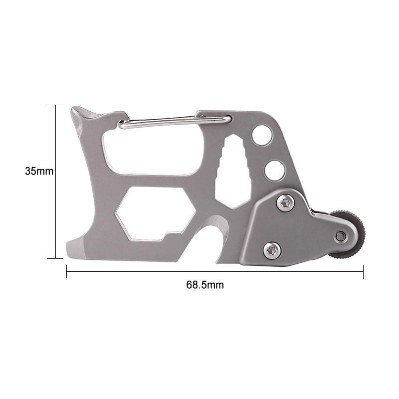 Spark Wheel Lighter - Hiking EDC Gear Carabiner Fire Starter