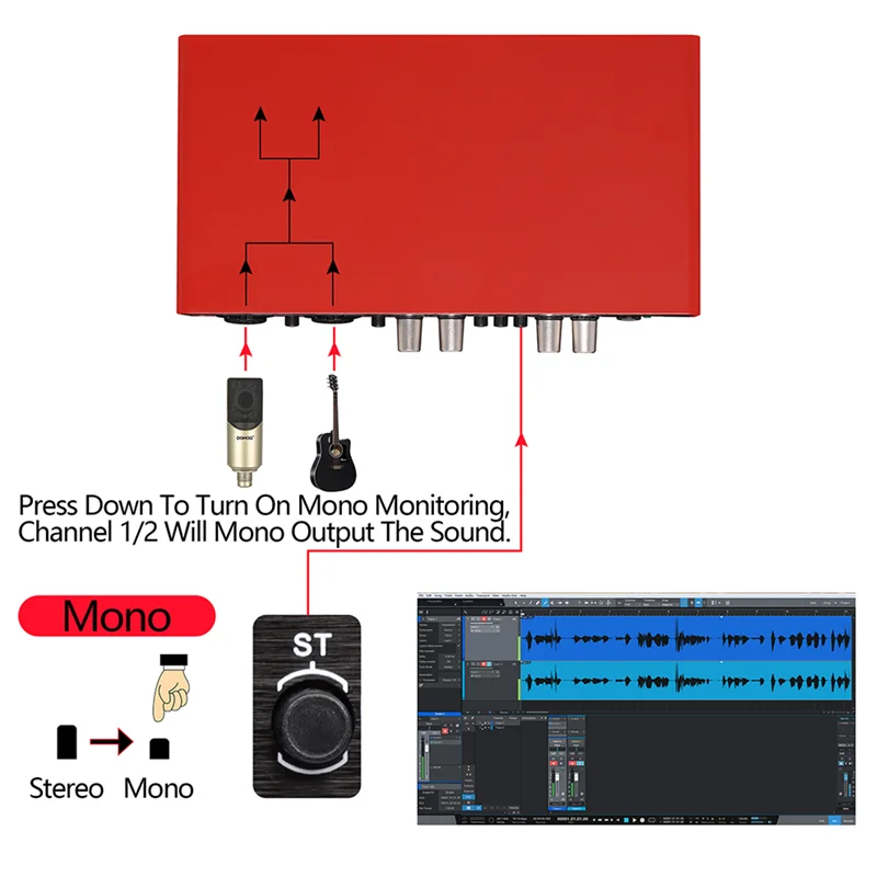 Aoshen Pro Usb Audio Interface For Songwriting Streaming Broadcasting ...