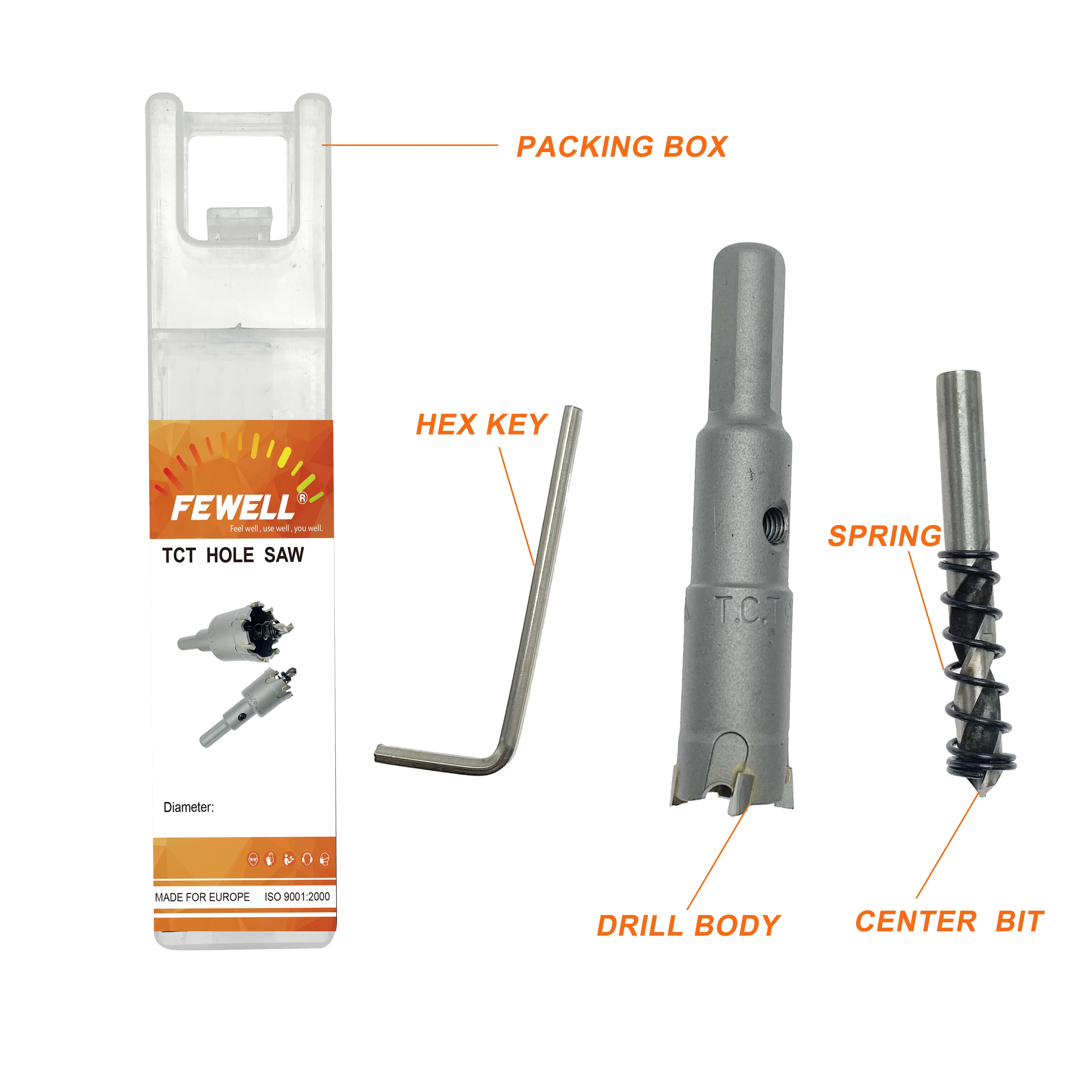 High Quality Triangular Handle Tungsten Carbide TCT Alloy Hole Saw ...