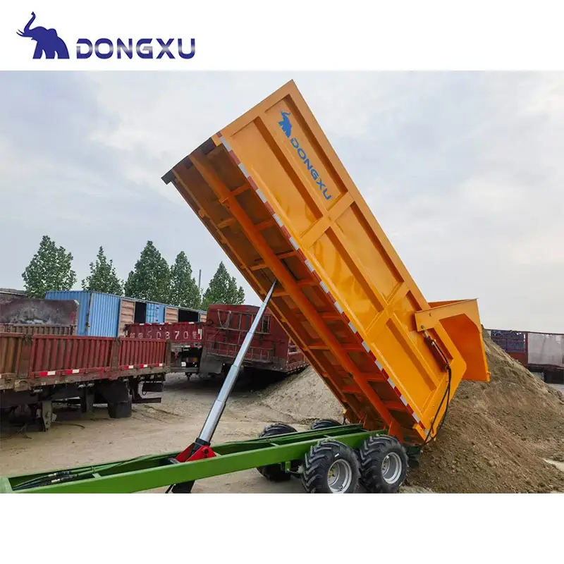 Vehicle Small Farm Trailers Tractors Agriculture Tipper Transport Box ...