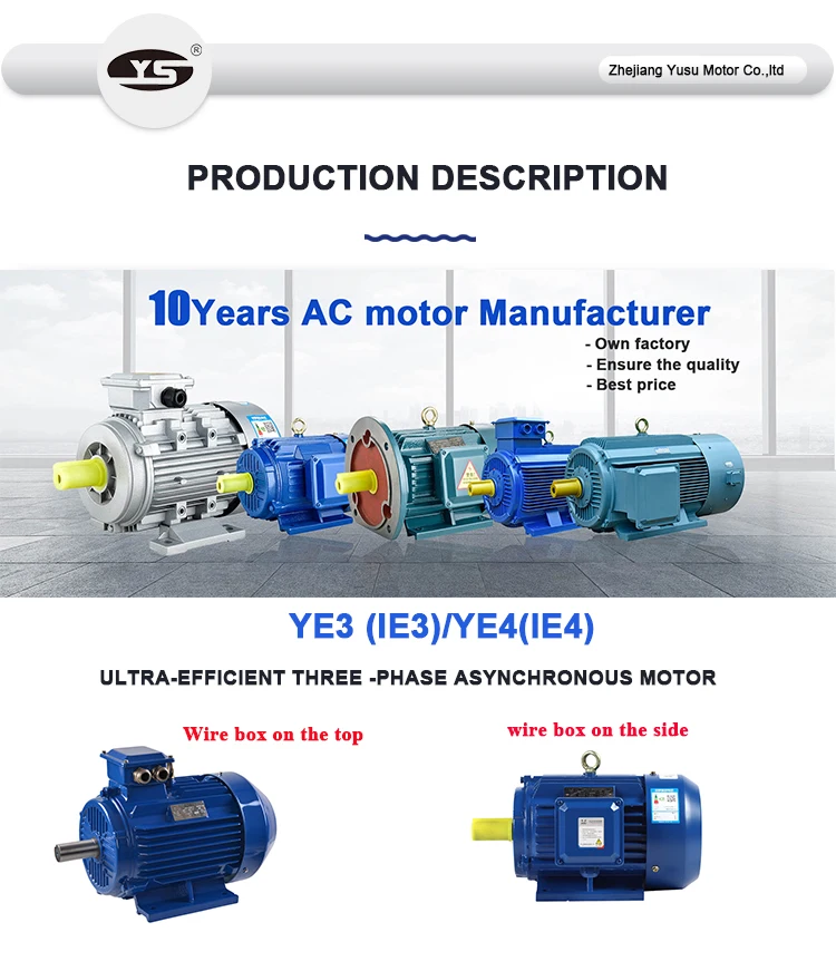 Ultra Efficient Ac Three Phase Motor Ye3-132s1-2 5.5kw Quality Of Large Factory - Buy Ultra ...