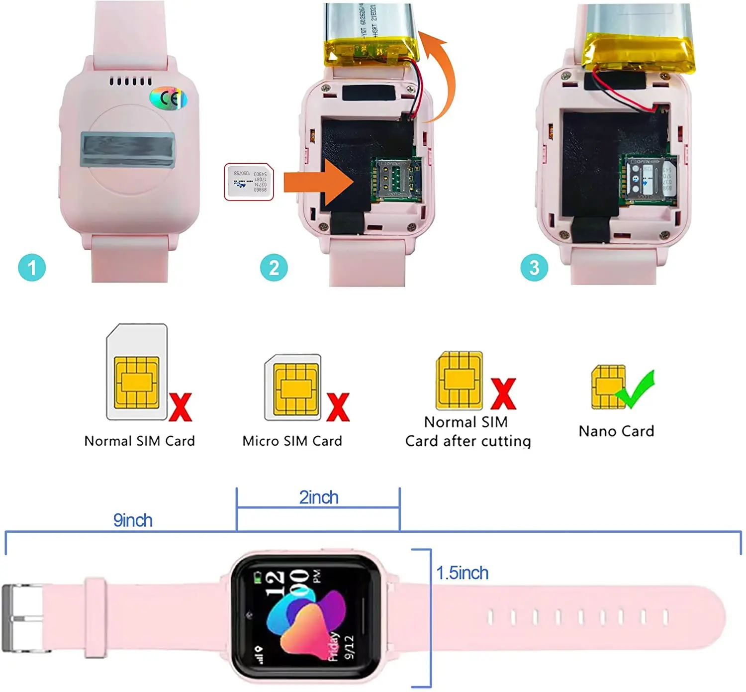 Hot Selling Y30 2g Kids Smart Watches Sim Card Calling 16 Games Camera ...