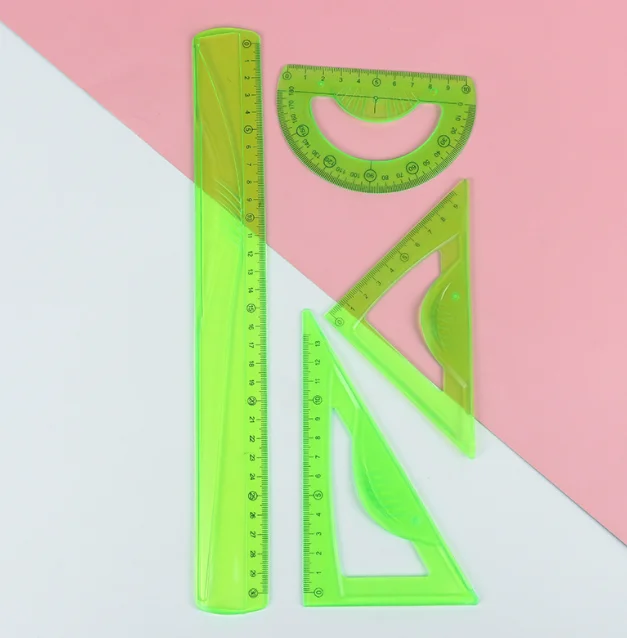 New Products Fancy Color 4pcs Soft Folding Pvc Flexible Geometry Math ...