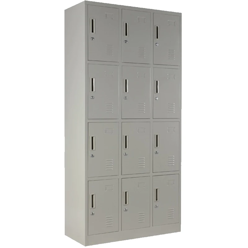 Flat Packing Lockable Storage Lockers For Employees In Grey Durable ...
