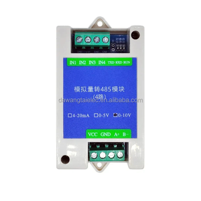 Convert 4-20ma, 0-5V, 0-10V to RS485 with Dawangtai Modules
