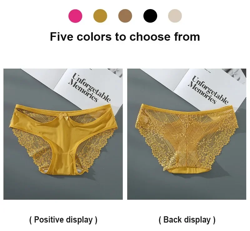 Sexy Panties Ladies Plus Size Underwear Comfort Lace Hollow Out Briefs ...