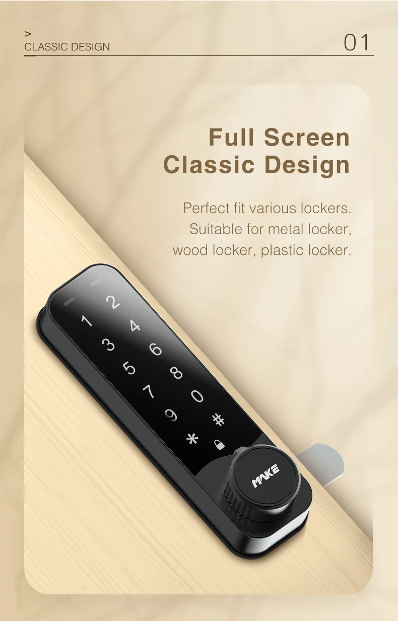 MK735 Digital Keypad Electronic Changeable Combination Locker Lock ...