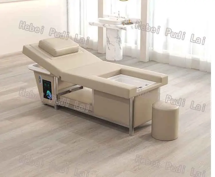 Lift Head Spa Therapy Shampoo Chair - Portable Salon Bed
