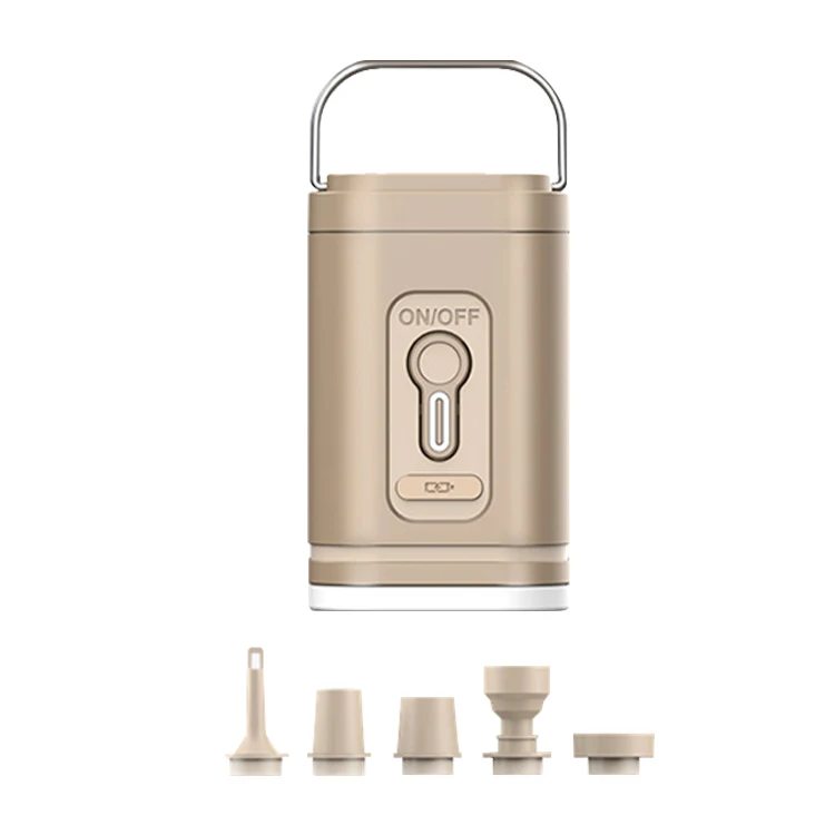 Cordless Portable Mini Air Pump & Camping Lantern Usb Rechargeable