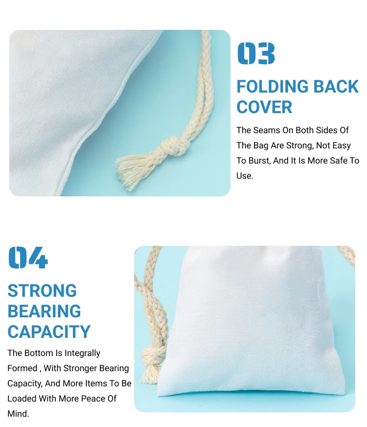 Custom Logo Organic Cotton Muslin Bags - Perfect for Handbag Dust