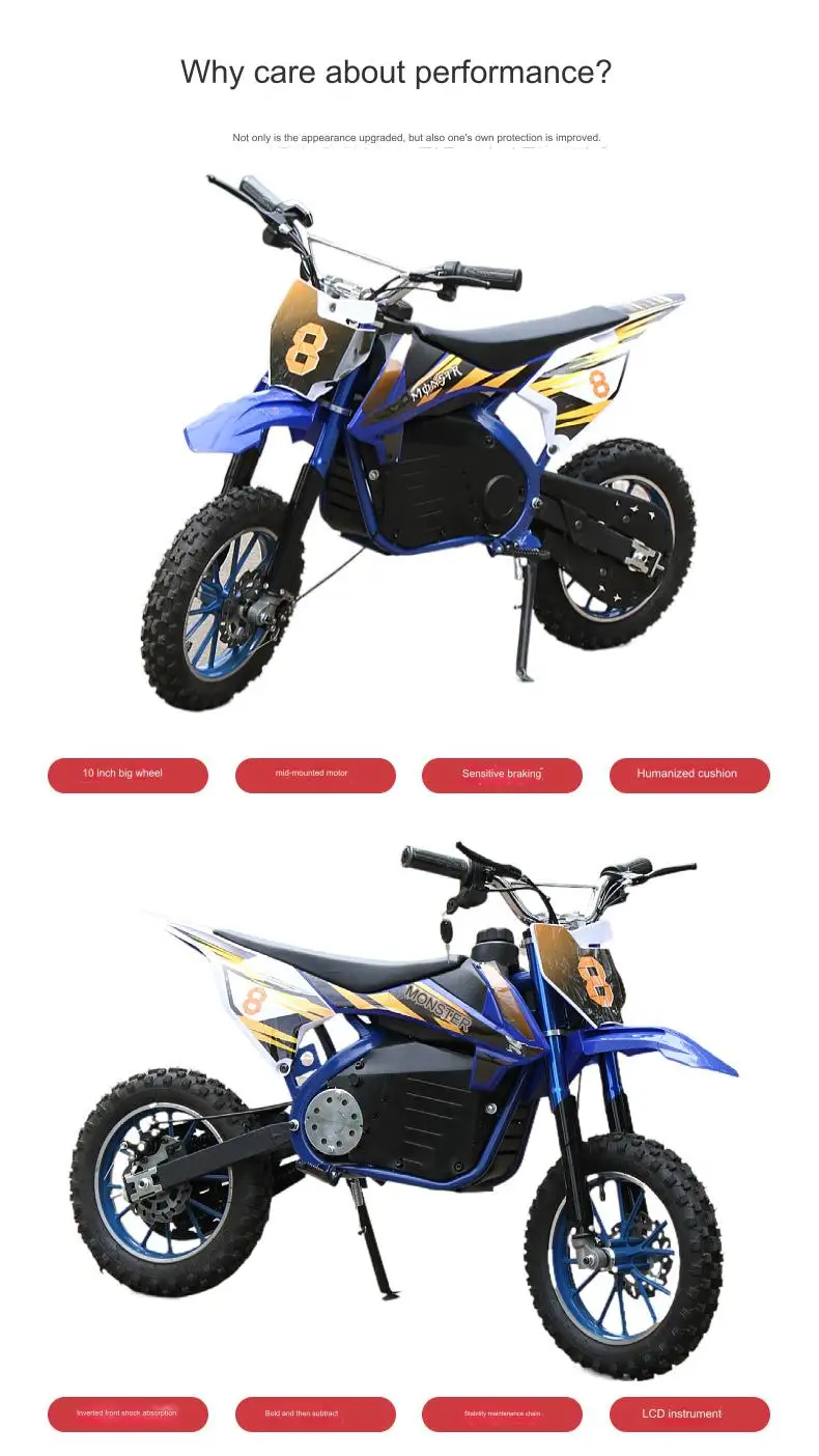 Kids Dirt Bike - 48V Electric Motorbikes for 8-12 Year-olds