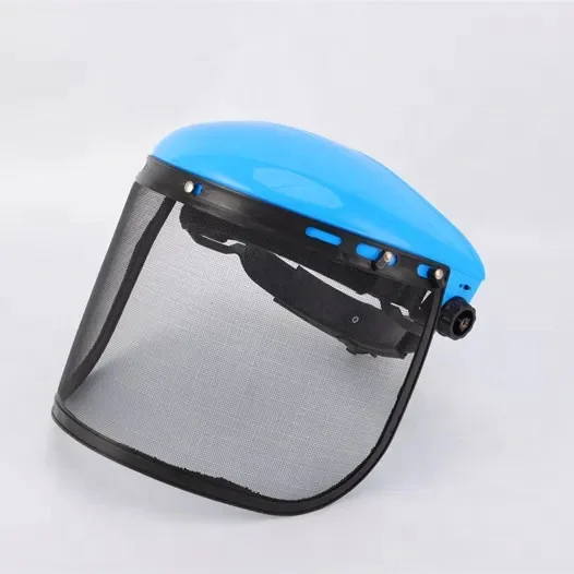 HDPE Shell Wire Mesh Visor Ratchet Adjust Manner Full Face Shield ...